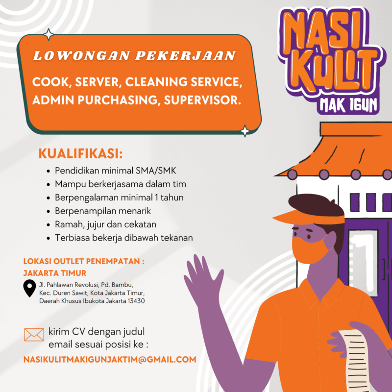 Lowongan Kerja Cook - Server - Cleaning Service - Admin Purchasing ...