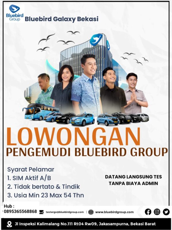 Lowongan Kerja Pengemudi BlueBird Group di PT. Bluebird Tbk - JakartaKerja
