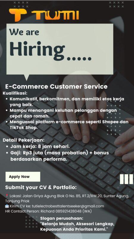Lowongan Kerja E Commerce Customer Service - Live Streamer / Host Live - E Commerce Promotion ...