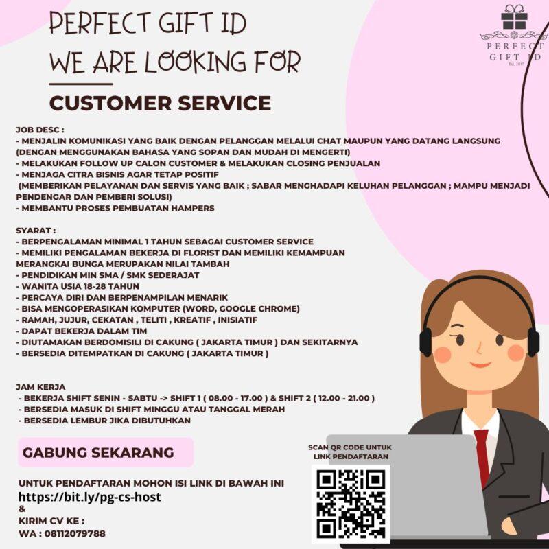 Lowongan Kerja Customer Service - Finance Accounting - Florist ...