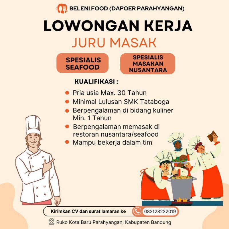 Lowongan Kerja Juru Masak Seafood - Juru Masak Masakan Nusantara di ...