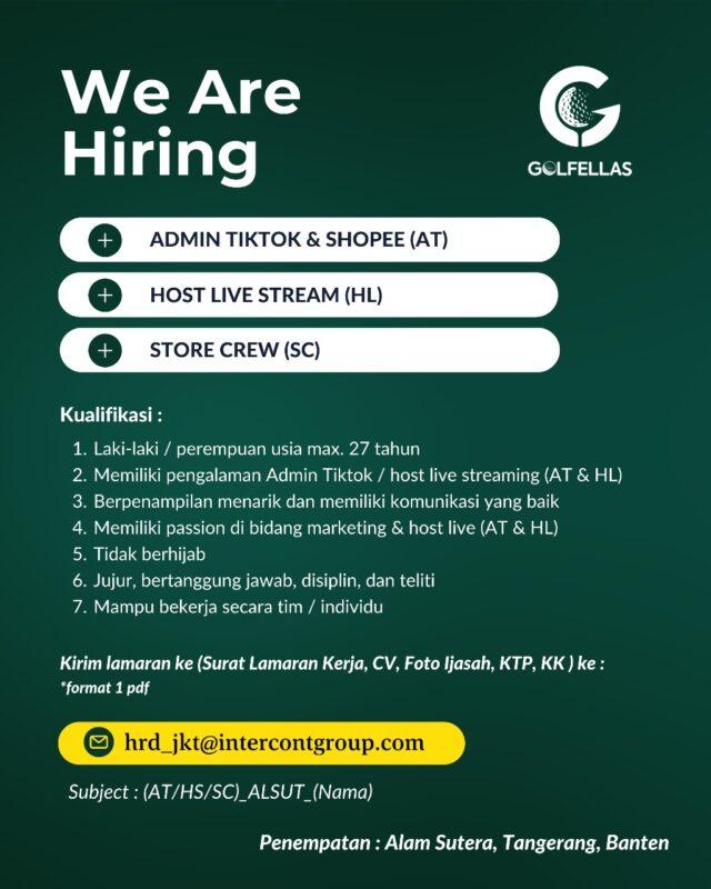 Lowongan Kerja Admin TikTok & Shopee (AT) - Host Live Stream (HL ...