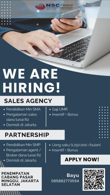 Lowongan Kerja Sales Agency - Partnership di NSC Finance - JakartaKerja