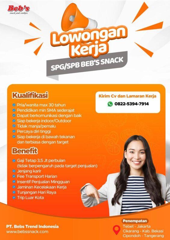 Lowongan Kerja SPG/SPB di PT. Bebs Trend Indonesia - JakartaKerja