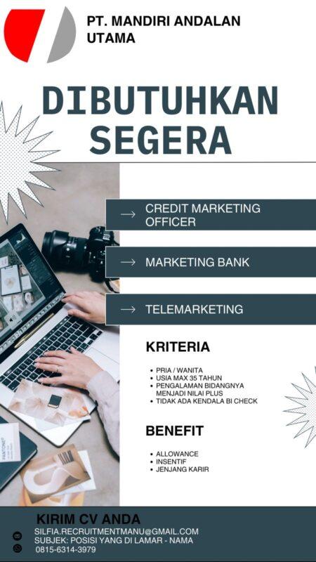 Lowongan Kerja Credit Marketing Officer - Marketing Bank ...