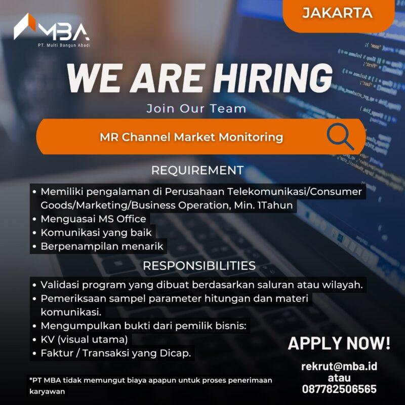 Lowongan Kerja MR Channel Market Monitoring di PT. Multi Bangun Abadi ...