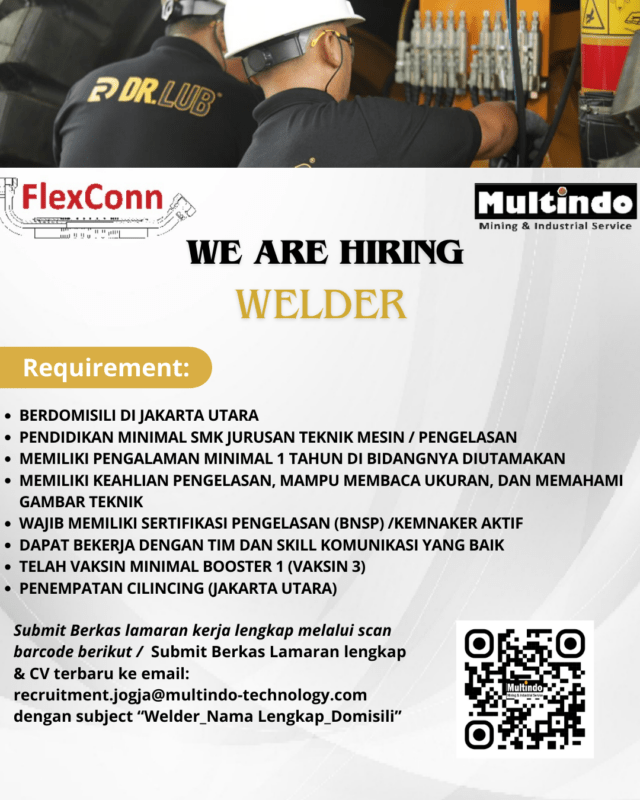 Lowongan Kerja Welder - Sales Representative - Instruktur - Purchasing ...