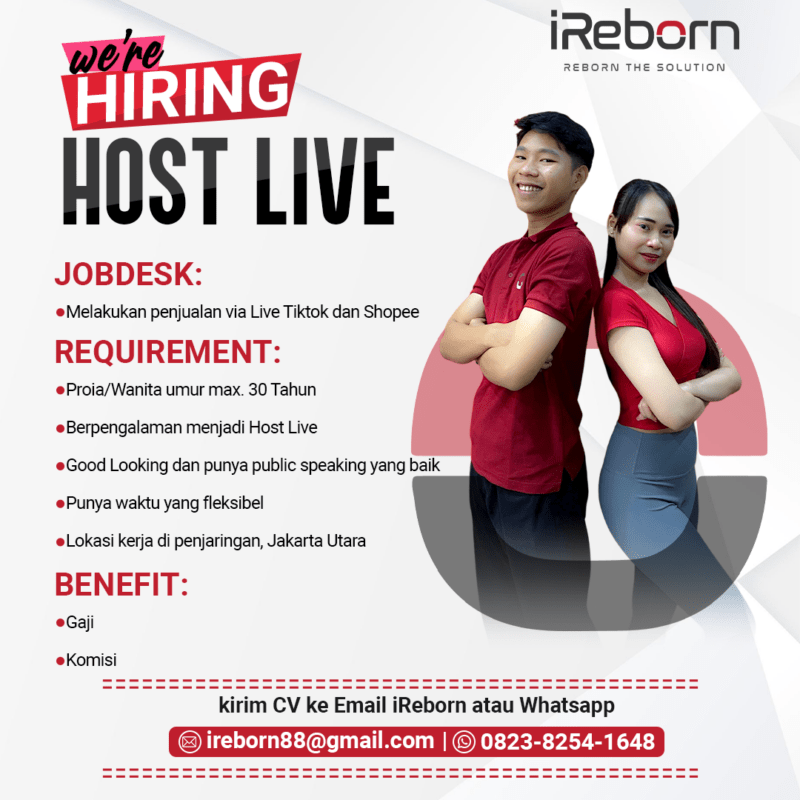 Lowongan Kerja Host Live di PT. Trijaya Sportech - JakartaKerja
