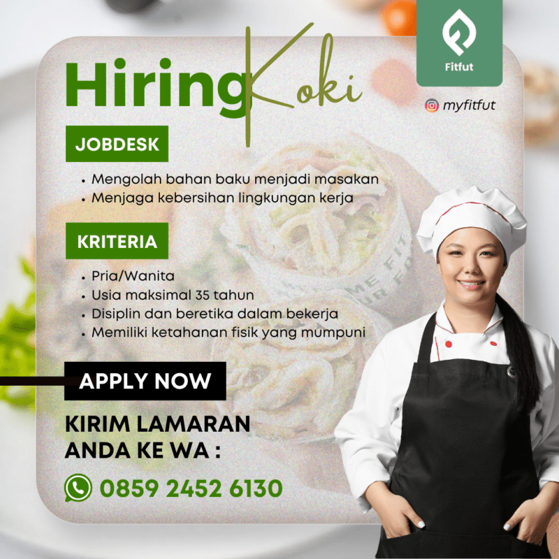 Lowongan Kerja Koki di Fitfut - JakartaKerja