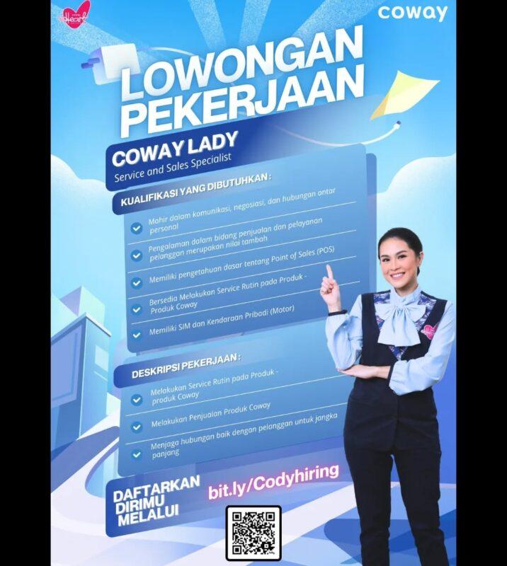 Lowongan Kerja Coway Lady (Cody) di PT. Coway International Indonesia ...