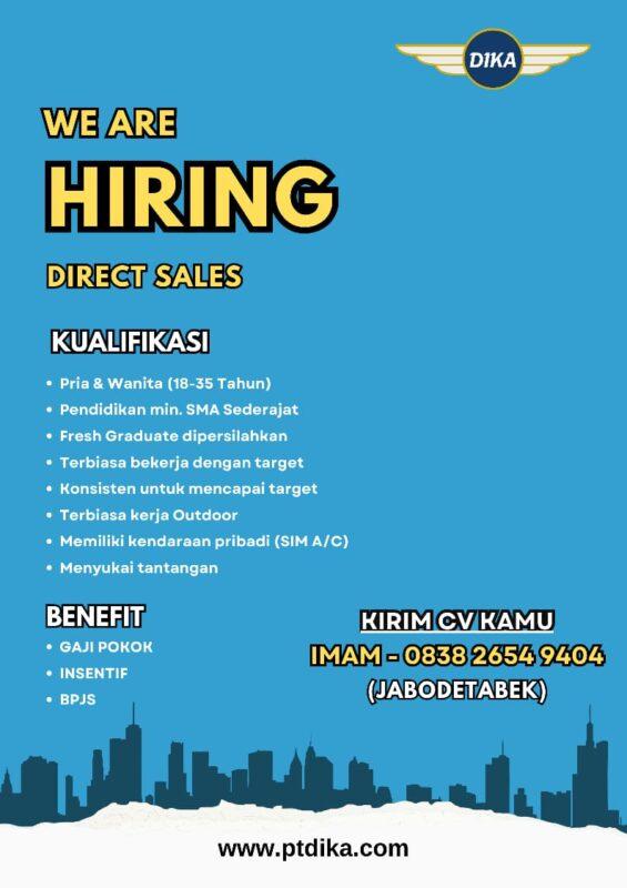 Lowongan Kerja Direct Sales di PT. Danamas Insan Kreasi Andalan - JakartaKerja