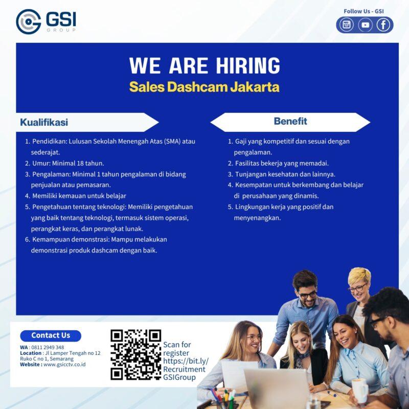 Lowongan Kerja Sales Dashcam Jakarta - Sales Project Executive - Sales ...