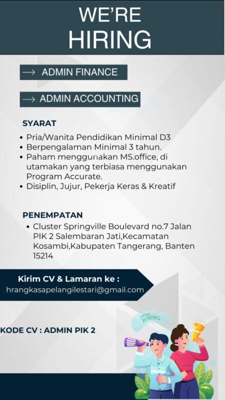 Lowongan Kerja Admin Finance - Admin Accounting di PT. Naga Tani Bersama - JakartaKerja