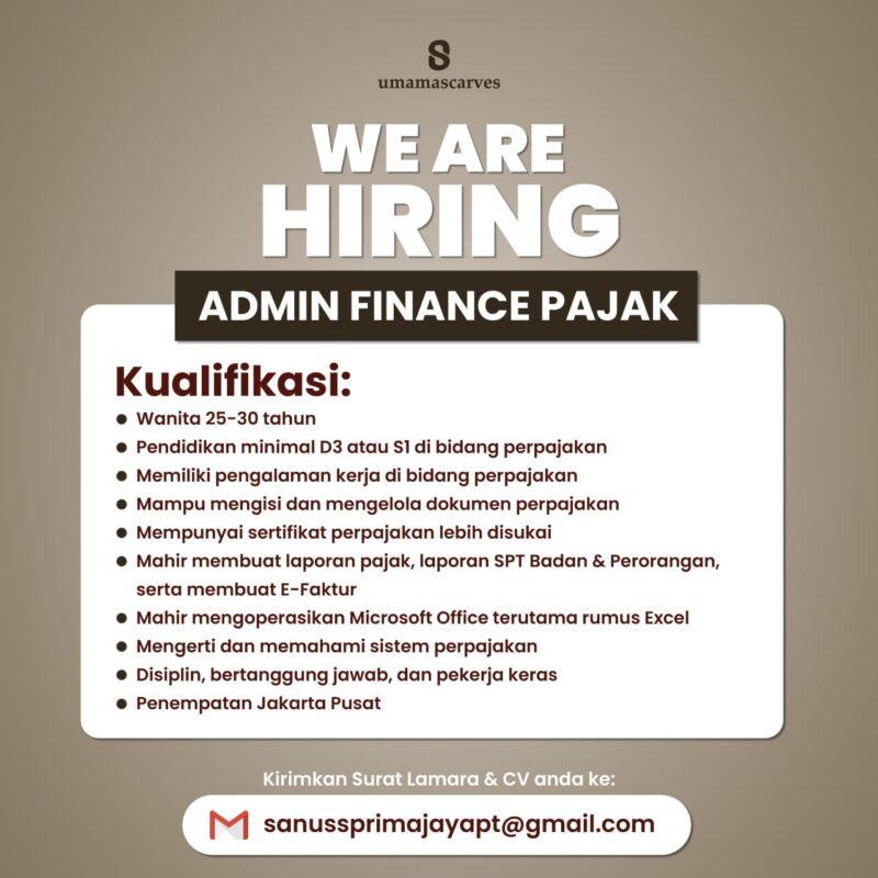 Lowongan Kerja Admin Finance Pajak di Umama Scarves - JakartaKerja