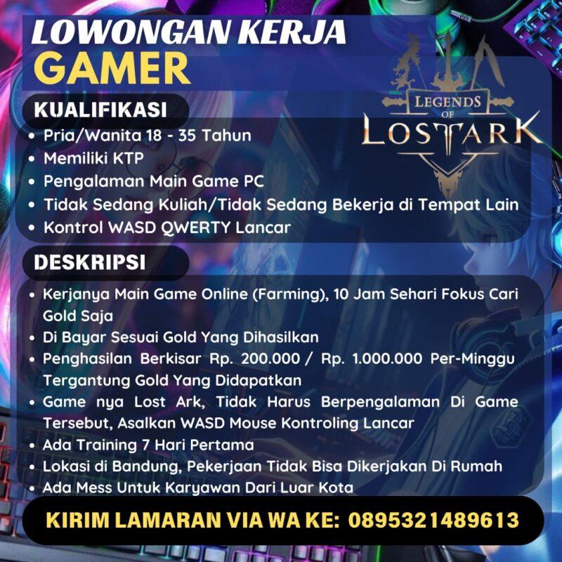 Lowongan Kerja Gamer di Depo Gamer - JakartaKerja