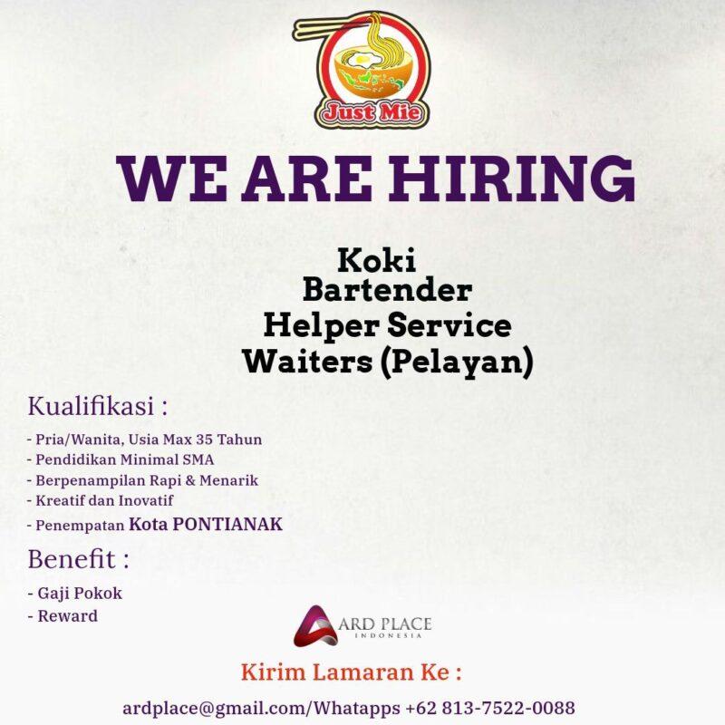 Lowongan Kerja Koki - Bartender - Helper Service - Waiters (Pelayan) di ...