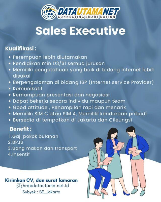 Lowongan Kerja Sales Executive di PT. Data Utama Dinamika - JakartaKerja