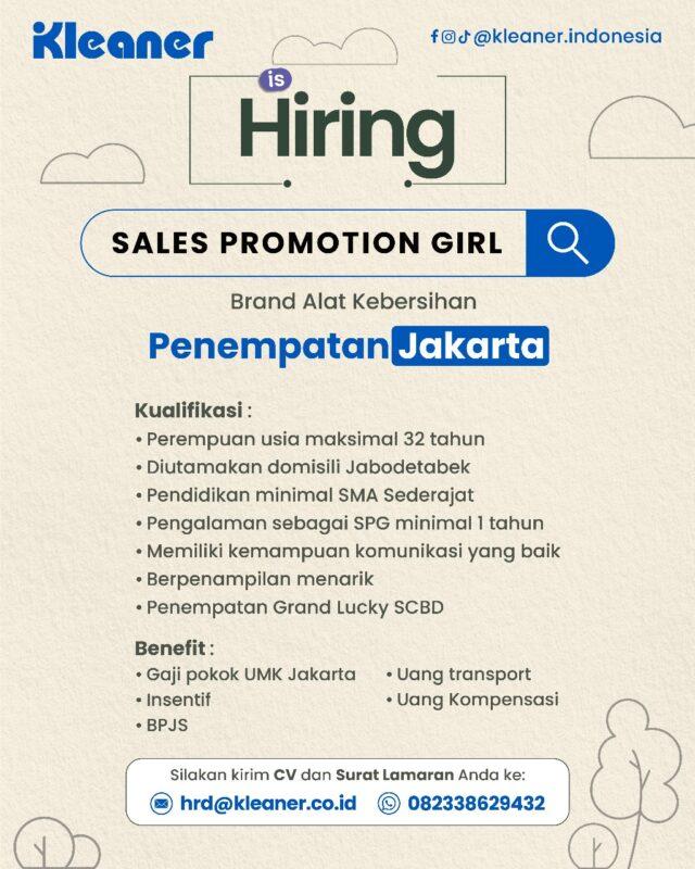 Lowongan Kerja Sales Promotion Girl di PT. Internusa Terus Jaya ...
