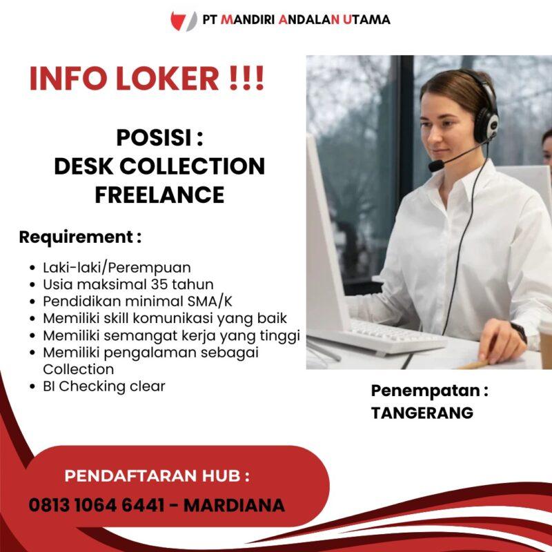 Lowongan Kerja Desk Collection Freelance di PT. Mandiri Andalan Utama ...