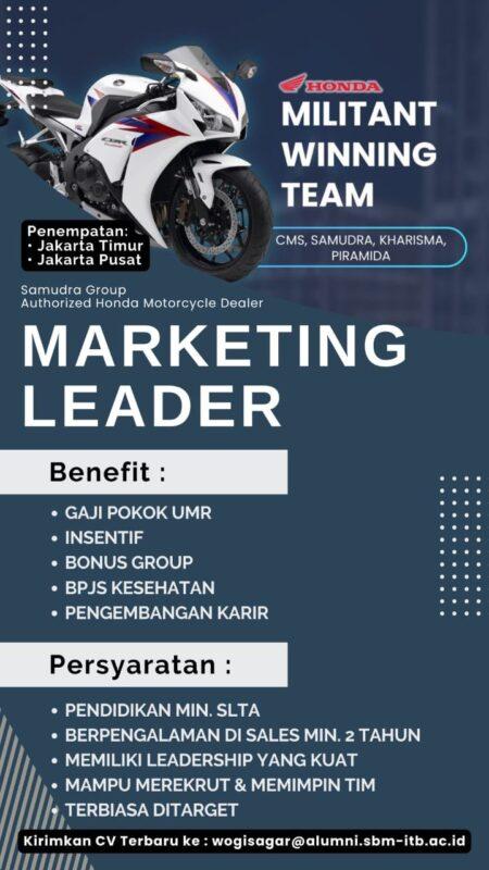 Lowongan Kerja Marketing Leader - Mekanik - Front Desk - Admin - Kasir - Sales Counter Junior di ...