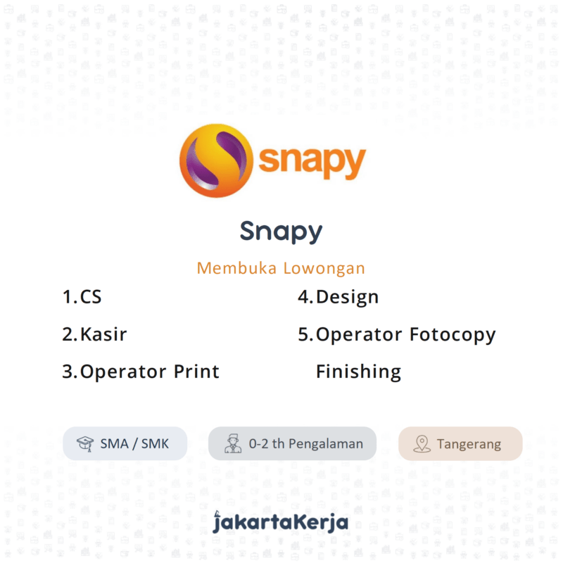 Lowongan Kerja CS - Kasir - Operator Print - Design - Operator Fotocopy ...