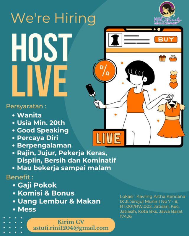 Lowongan Kerja Host Live di Kiyo Group - JakartaKerja