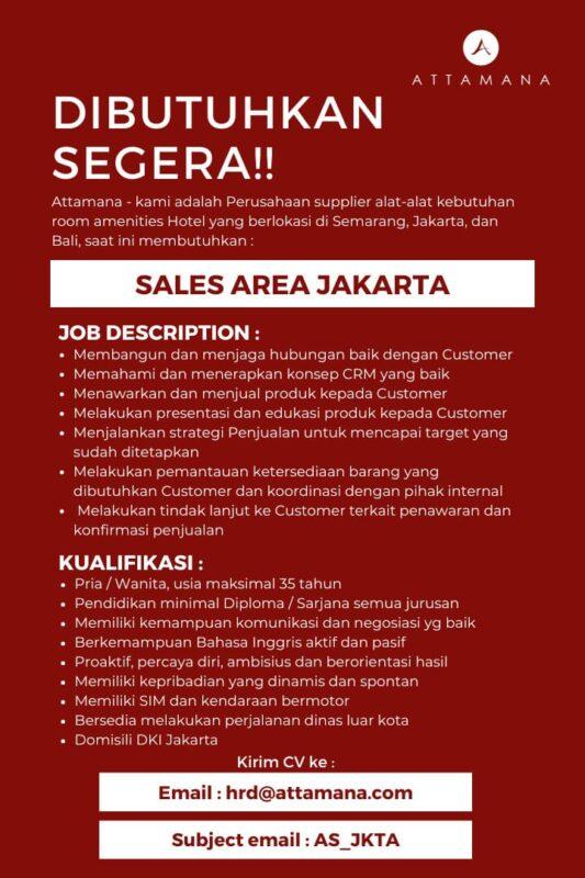 Lowongan Kerja Sales Area Jakarta di PT. Fortuna Attamana Jaya - JakartaKerja
