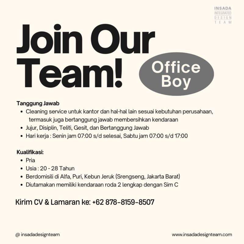Lowongan Kerja Office Boy di PT. Insada Perkasa Utama - JakartaKerja