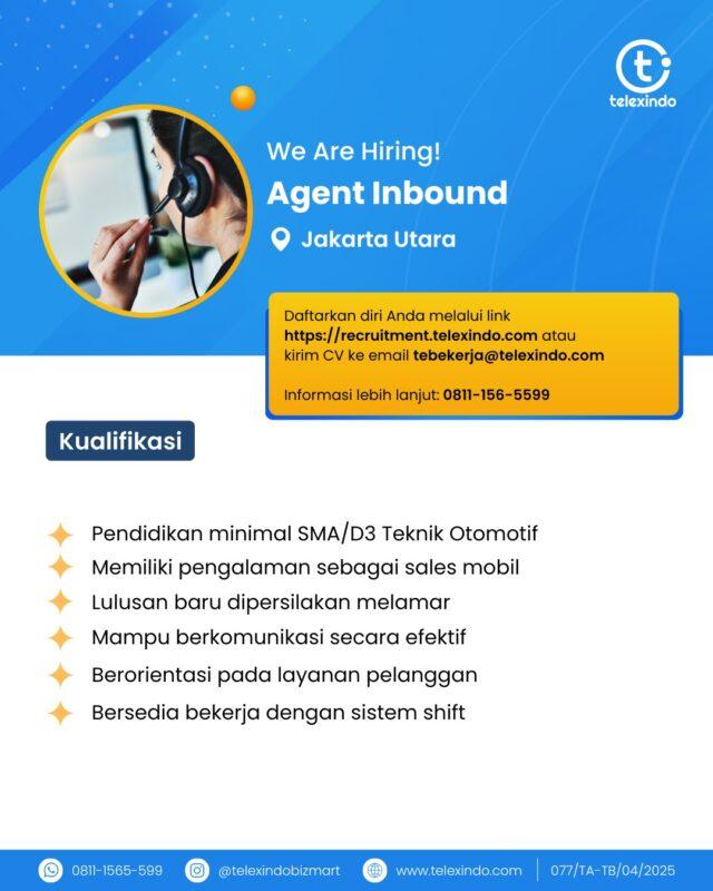 Lowongan Kerja Agent Inbound di PT. Telexindo Bizmart - JakartaKerja