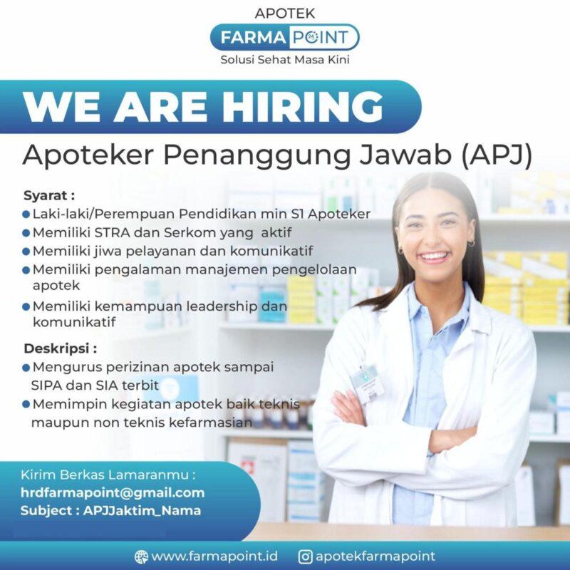 Lowongan Kerja Apoteker Penanggung Jawab - Apoteker Pendamping ...