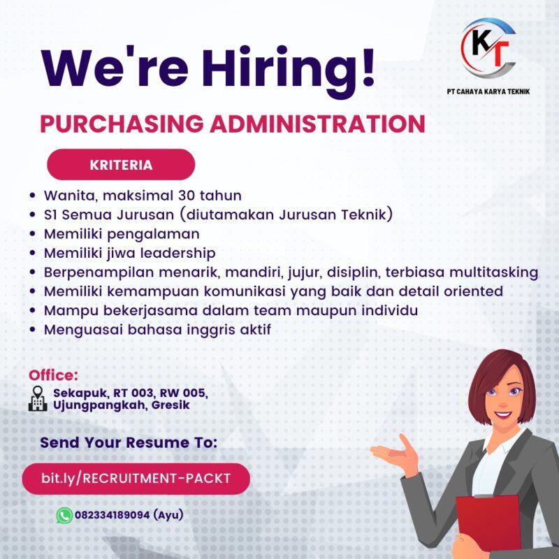 Lowongan Kerja Purchasing Administration - Business Development ...