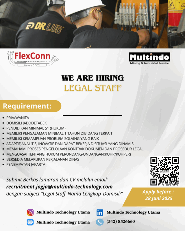 Lowongan Kerja Legal Staff - Product Administration - Welder - Junior ...