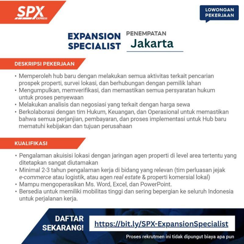 Lowongan Kerja Expansion Specialist di PT. Nusantara Express Kilat (Shopee Express) - JakartaKerja