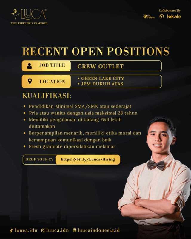 Lowongan Kerja Crew Outlet di Luuca Indonesia - JakartaKerja
