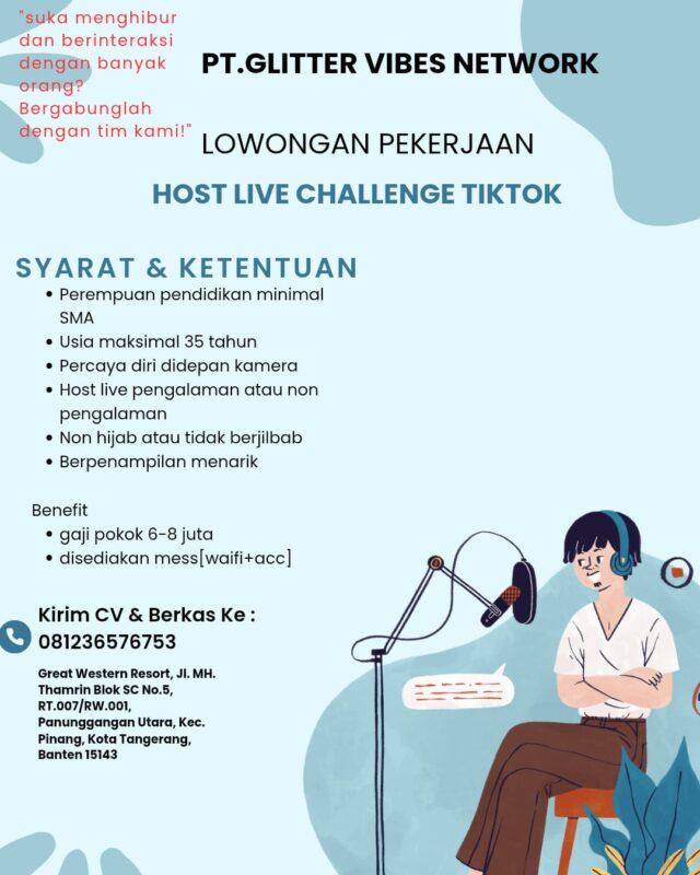 Lowongan Kerja Dancer Cewe & Cowo - Moderator - Host Live NPC - Host ...