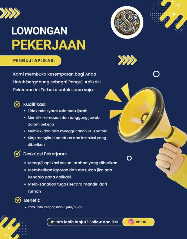 Lowongan Kerja Penguji Aplikasi di PT. Indonesia Delapan Persen - JakartaKerja