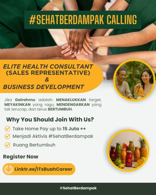 Lowongan Kerja Elite Health Consultant (Sales Representative ...