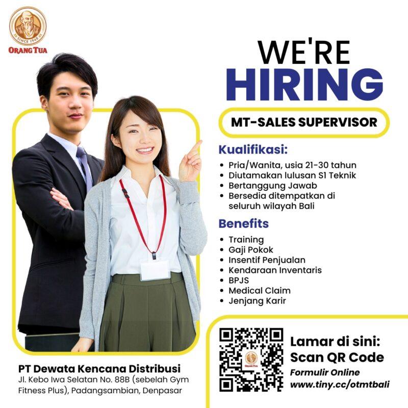 Lowongan Kerja MT Sales Supervisor di PT. Dewata Kencana Distribusi - JakartaKerja