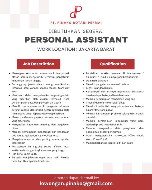 Lowongan Kerja Personal Assistant - R&D Staff (Drafter Furniture ...