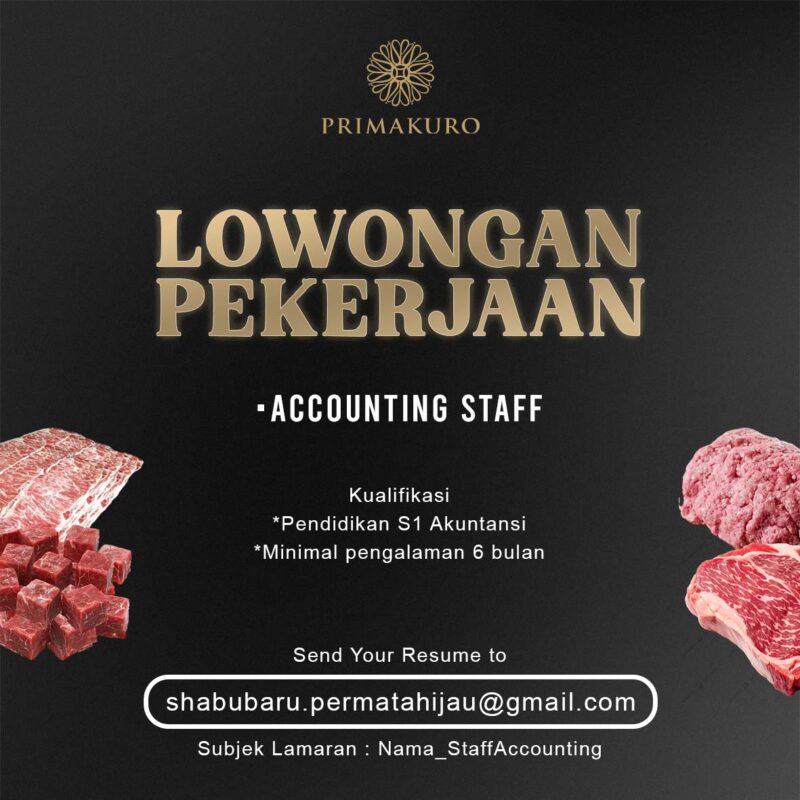 Lowongan Kerja Staff Accounting di PT. Primakuro Intitama Seleksindo ...