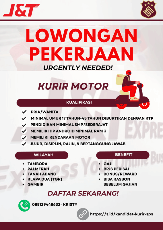 Lowongan Kerja Kurir Motor di PT. Suci Perisai Sula - JakartaKerja