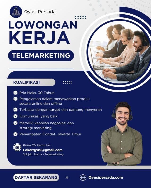 Lowongan Kerja Telemarketing di Qyusi Persada - JakartaKerja
