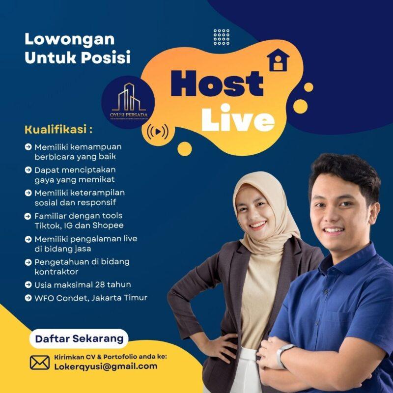 Lowongan Kerja Host Live di Qyusi Persada - JakartaKerja