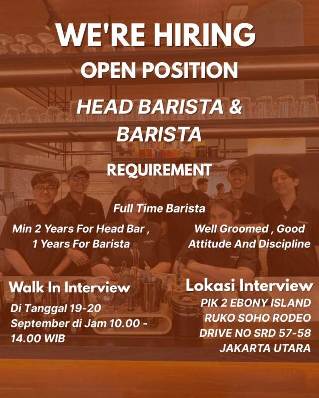 Lowongan Kerja Head Barista - Barista di Mix N Max - JakartaKerja