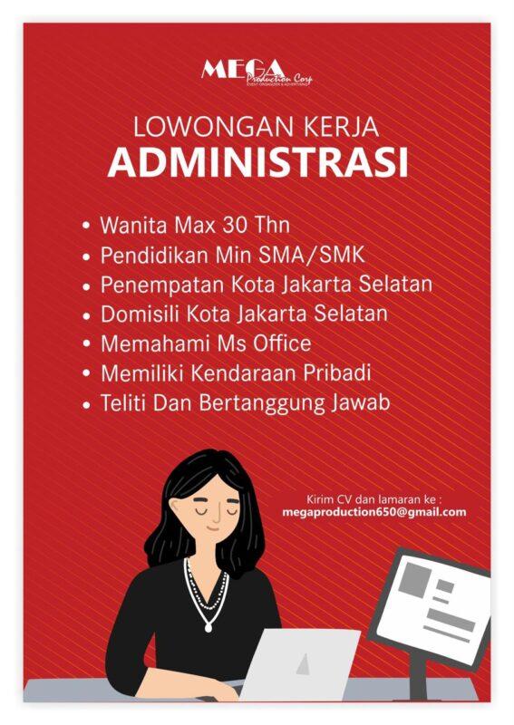 Lowongan Kerja Administrasi di PT. Mega Production Corp - JakartaKerja