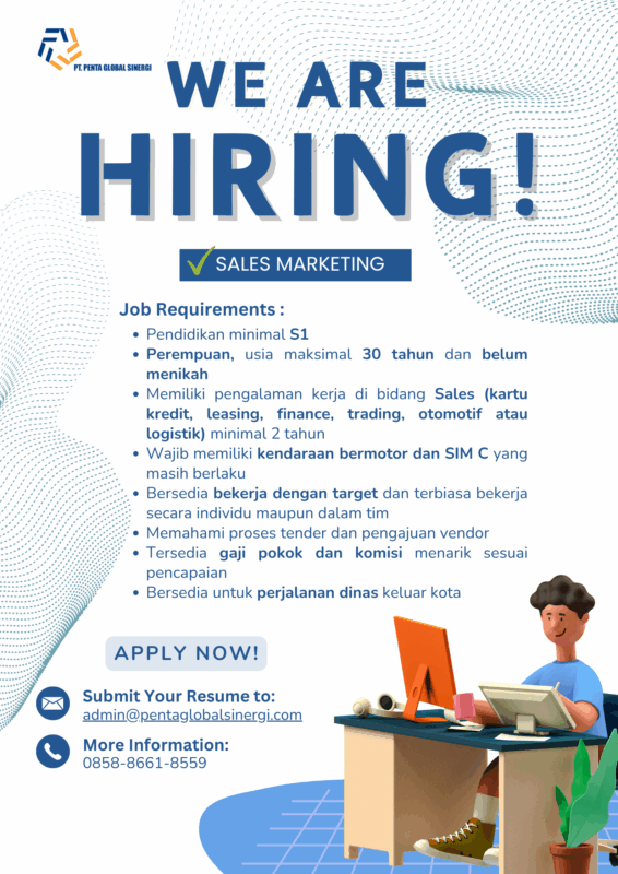 Lowongan Kerja Sales Marketing di PT. Penta Global Sinergi - JakartaKerja