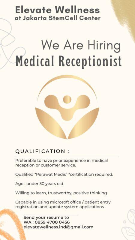 Lowongan Kerja Medical Receptionist di PT. Solusi Elevasi Kesehatan - JakartaKerja