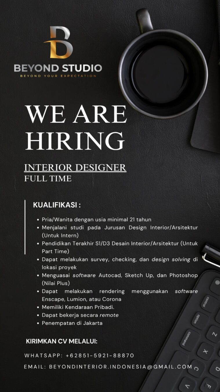Lowongan Kerja Interior Designer di Beyond Interior - JakartaKerja