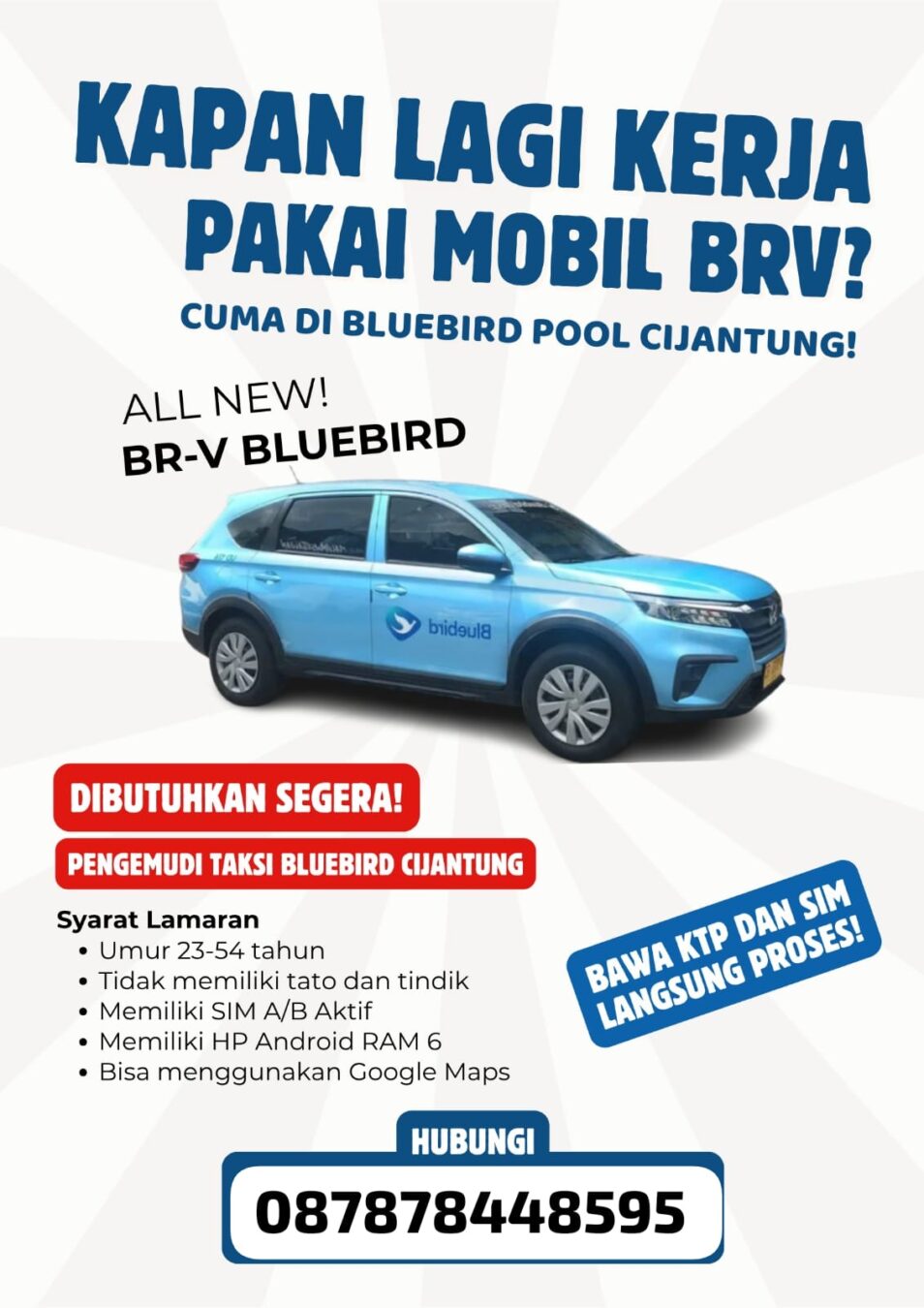 Lowongan Kerja Driver di PT. Bluebird Tbk - JakartaKerja
