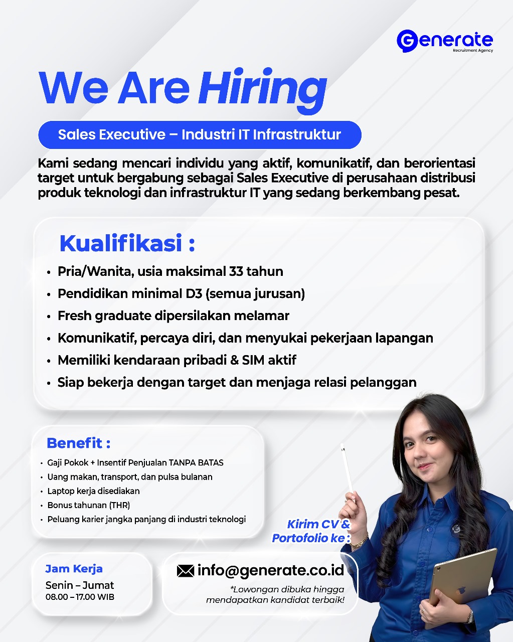 Lowongan Kerja Sales Executive di PT. Generate Talenta Indonesia ...